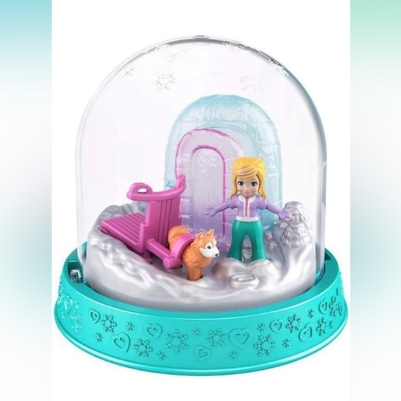 Mattel | Toys | Nwt Polly Pocket Winter Fun Snow Globe Polly Goes Dog ...
